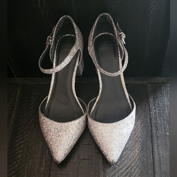 ASOS | Shoes | Asos Glitter Block Heel | Poshmark